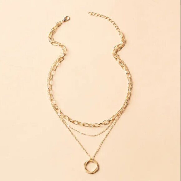 Anthropologie | Jewelry | 4k Gold Filled Anya Circle Necklace | Poshmark